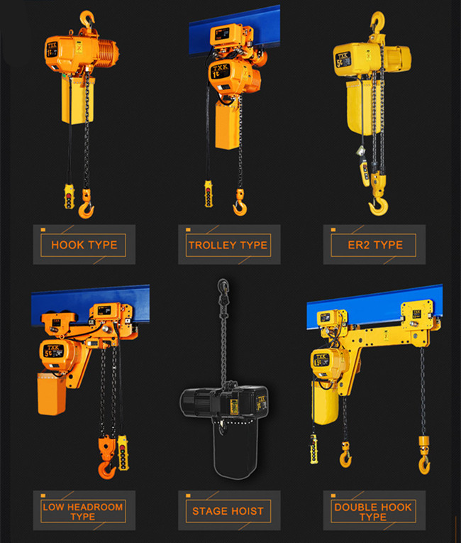 0.25t-50t Workshop Hook รอกโซ่ไฟฟ้าเครน 380V 220V